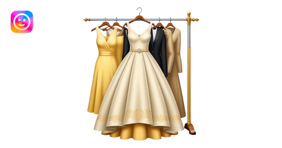 luxury dress wardrobe iconic emoji | AI Emoji Generator