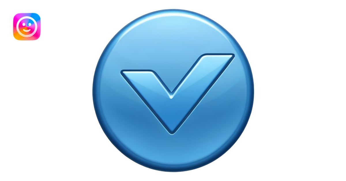 blue shiny checkmark for peer shoutouts emoji | AI Emoji Generator