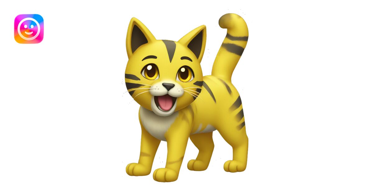 Yellow lombax-Zeraora-cat emoji | AI Emoji Generator