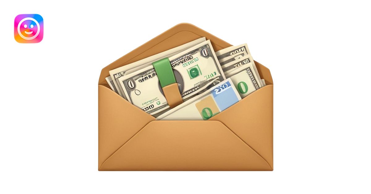 Banknotes in brown envelopes emoji | AI Emoji Generator