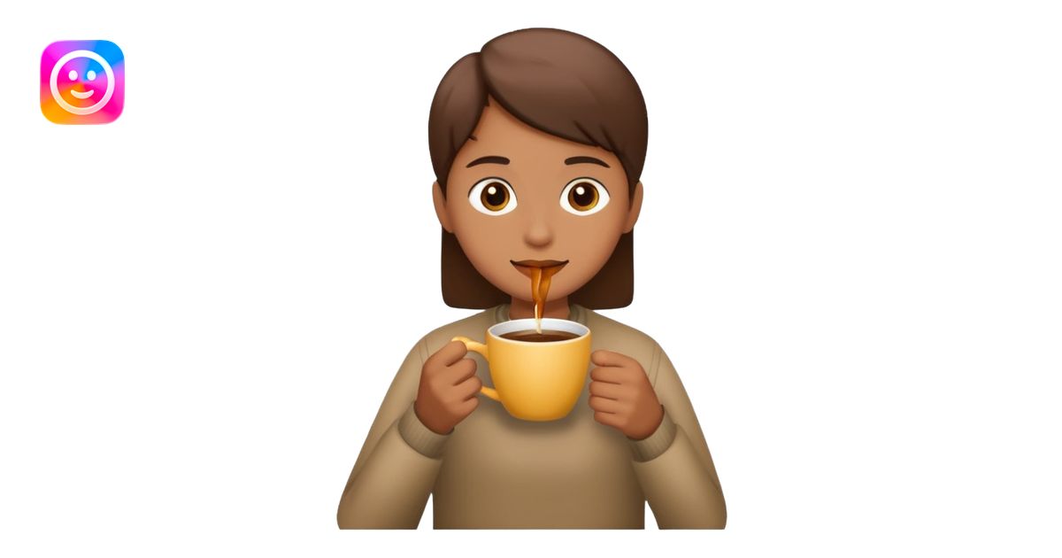 Drinking coffee emoji | AI Emoji Generator