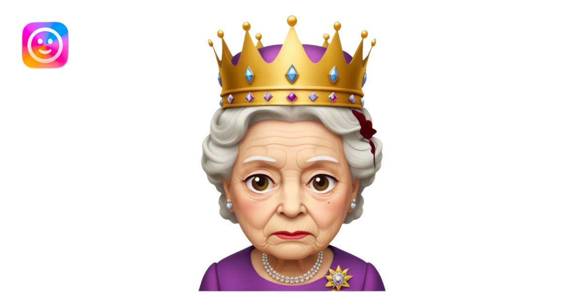 La reine Élisabeth 2 en moche et aigri très laide emoji | AI Emoji ...