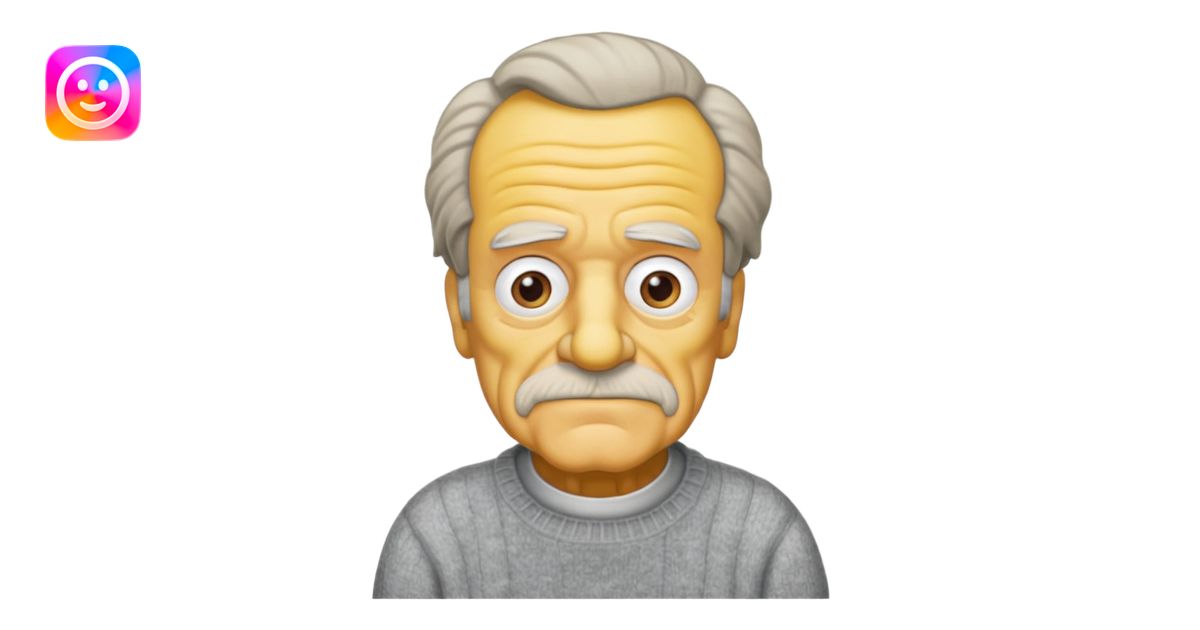 the simpsons, grandpa abe . emoji | AI Emoji Generator
