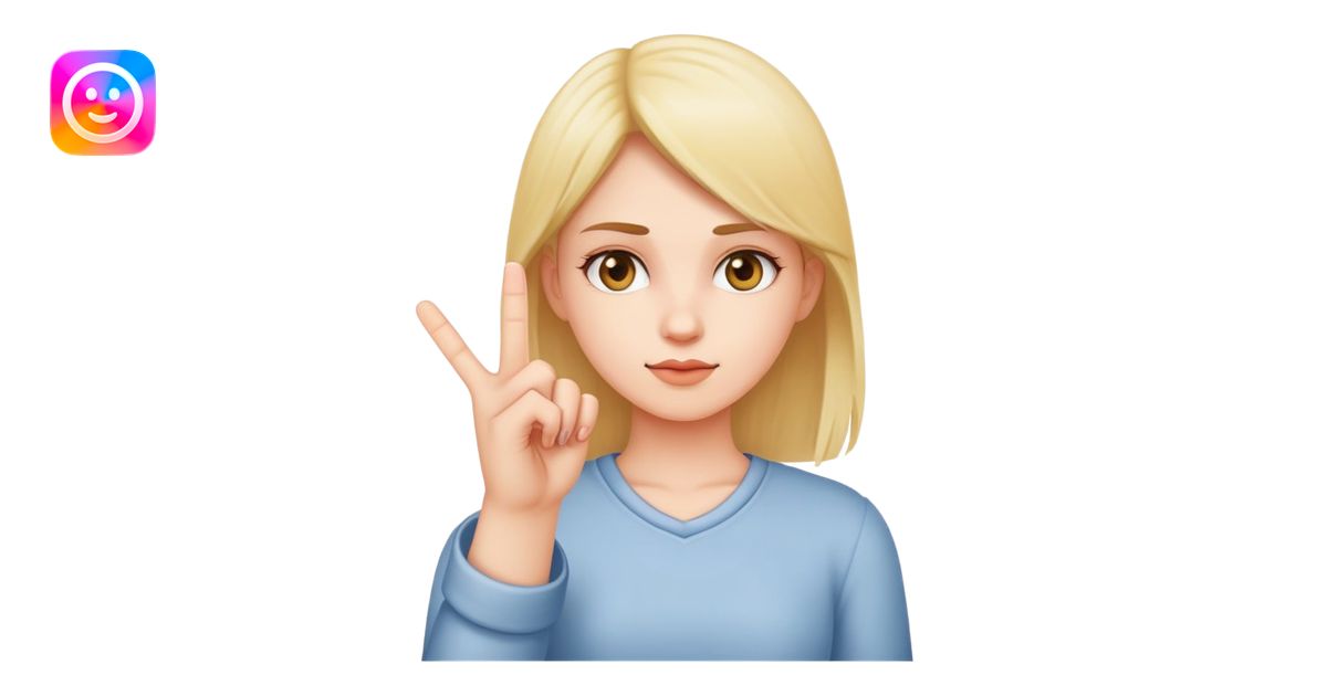 girl putting up middle finger emoji | AI Emoji Generator