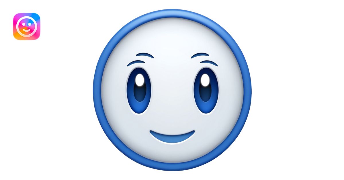 "Símbolo no formato de círculo, fundo sólido na cor azul oficial do ...