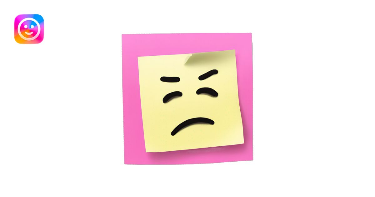 pink post it note emoji | AI Emoji Generator