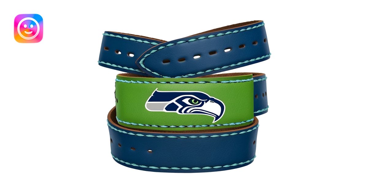Seattle Seahawks Blue and Green Karate Belt emoji | AI Emoji Generator