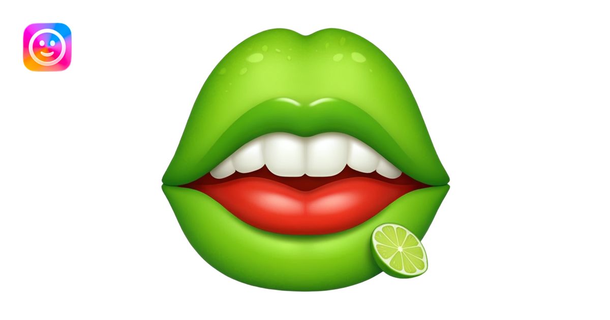 lime lips emoji | AI Emoji Generator