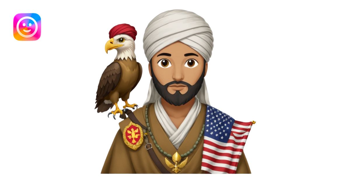 Saladin ayyubi eagle flag historically accurate emoji | AI Emoji Generator