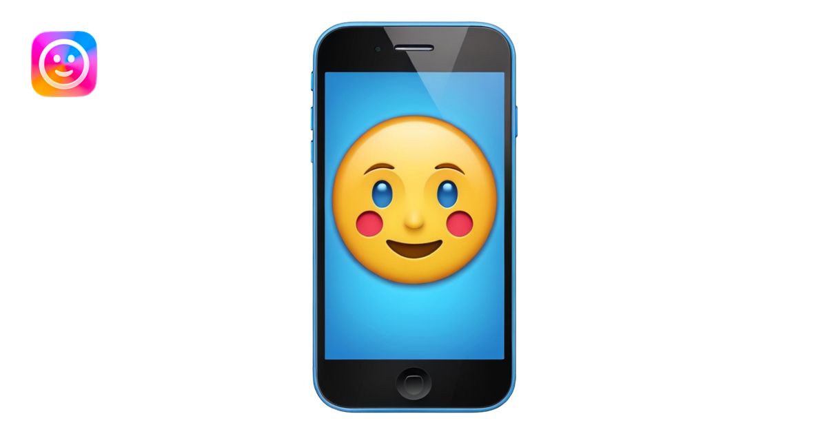 Generate a realistic emoji of a smartphone where a lot of things like ...