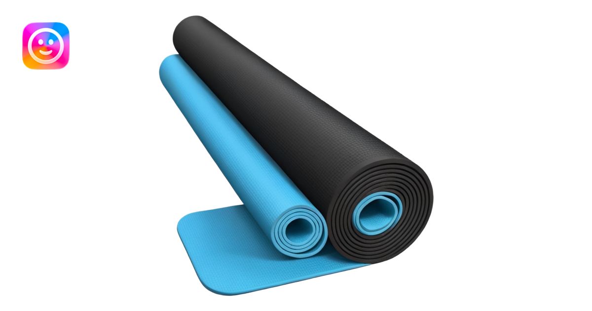 Yoga Mat black emoji | AI Emoji Generator
