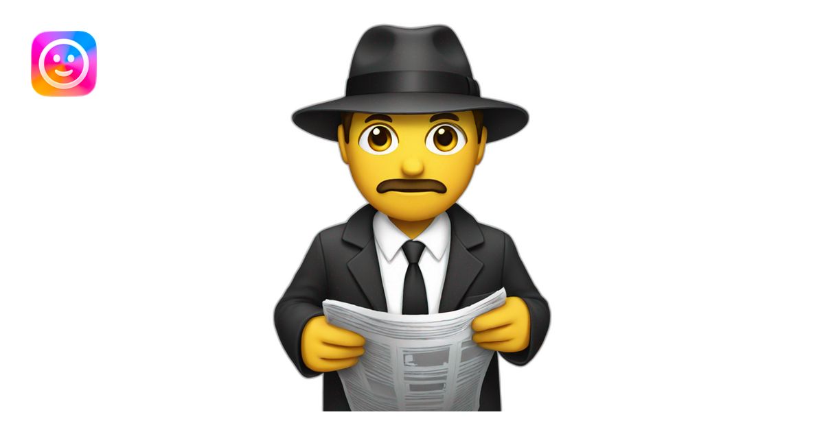 spy holding a newspaper emoji | AI Emoji Generator