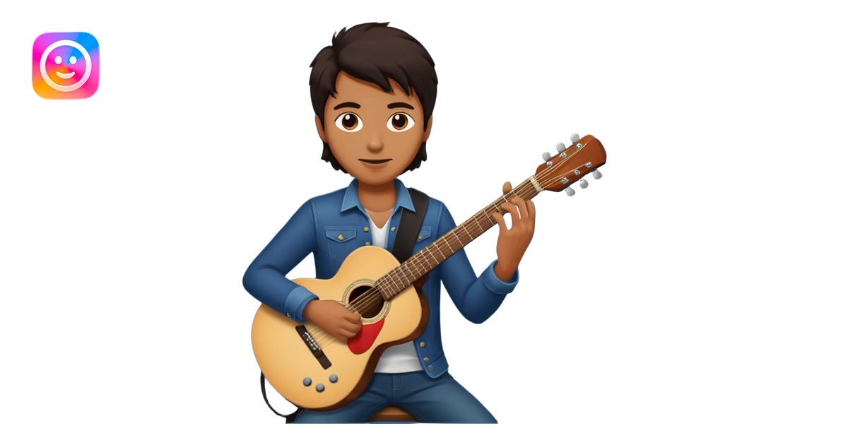 guitar player bold emoji | AI Emoji Generator