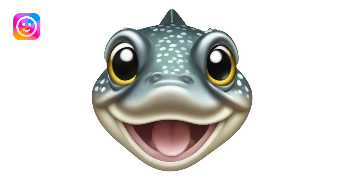 Baby Trout looing at me emoji | AI Emoji Generator