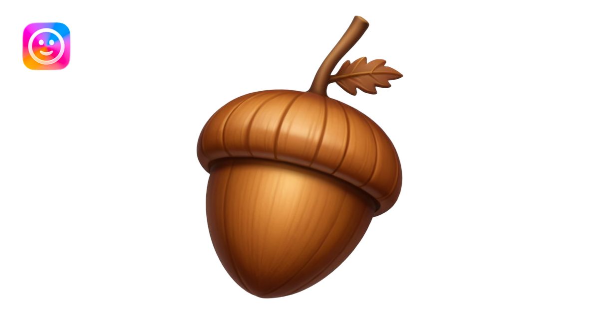 acorn emoji without human face emoji | AI Emoji Generator