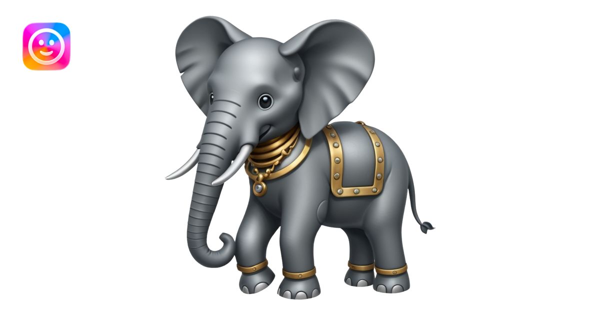 Steam Elephant full body emoji | AI Emoji Generator