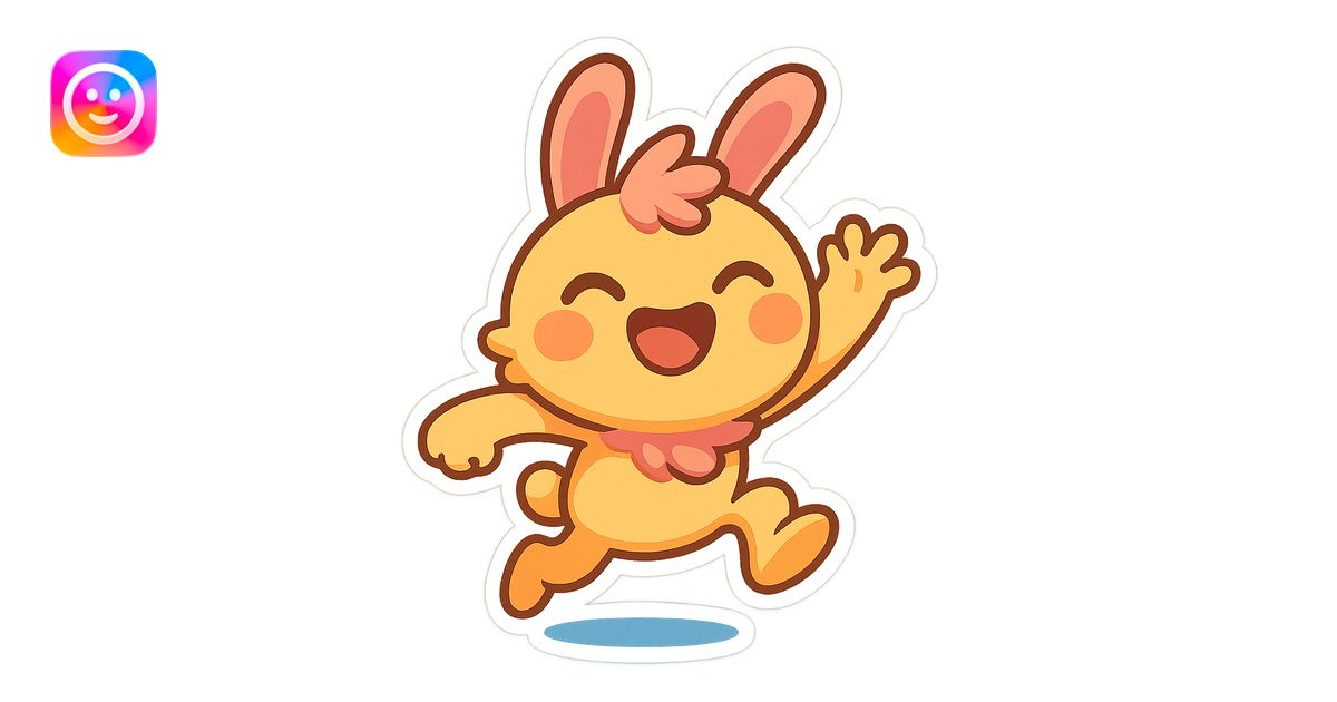 Yeep character from Yeeps Hide and Seek, energetic pose, bold outlines ...