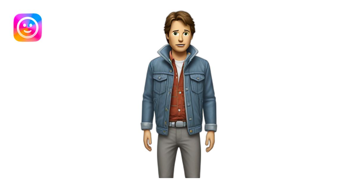 Marty Mcfly in back to the future emoji | AI Emoji Generator