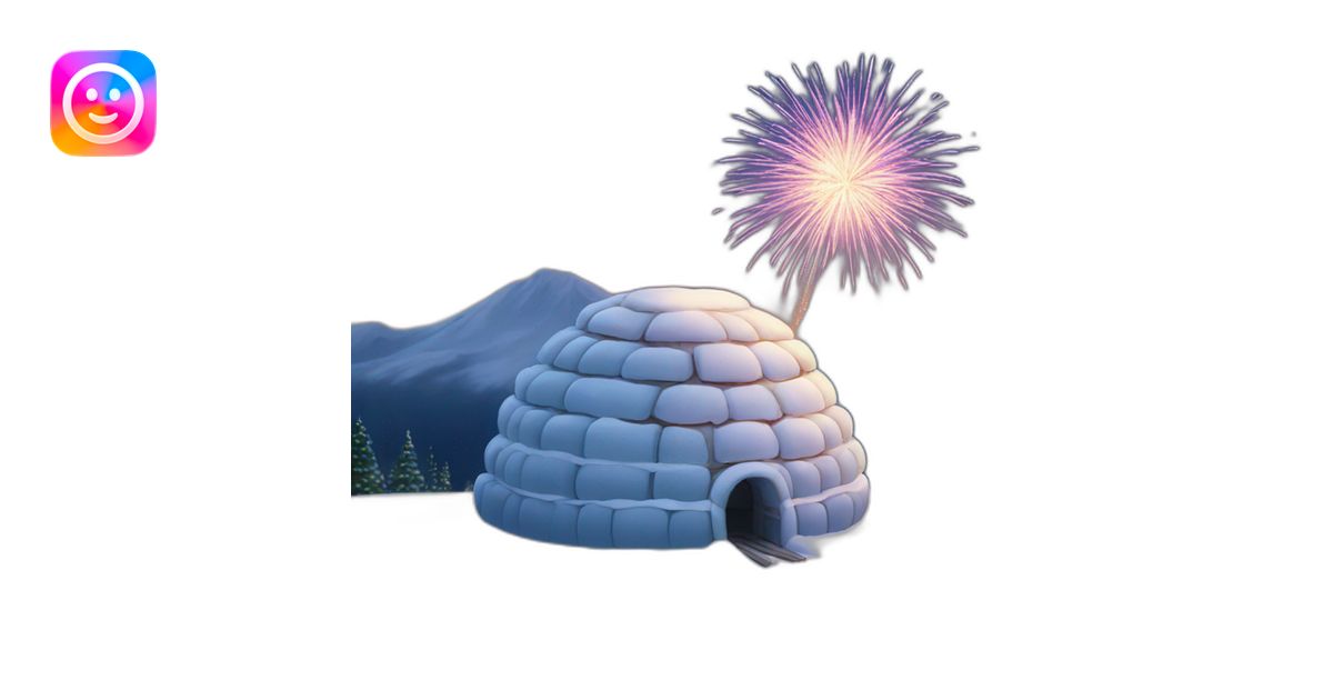 igloo fireworks in the sky emoji | AI Emoji Generator