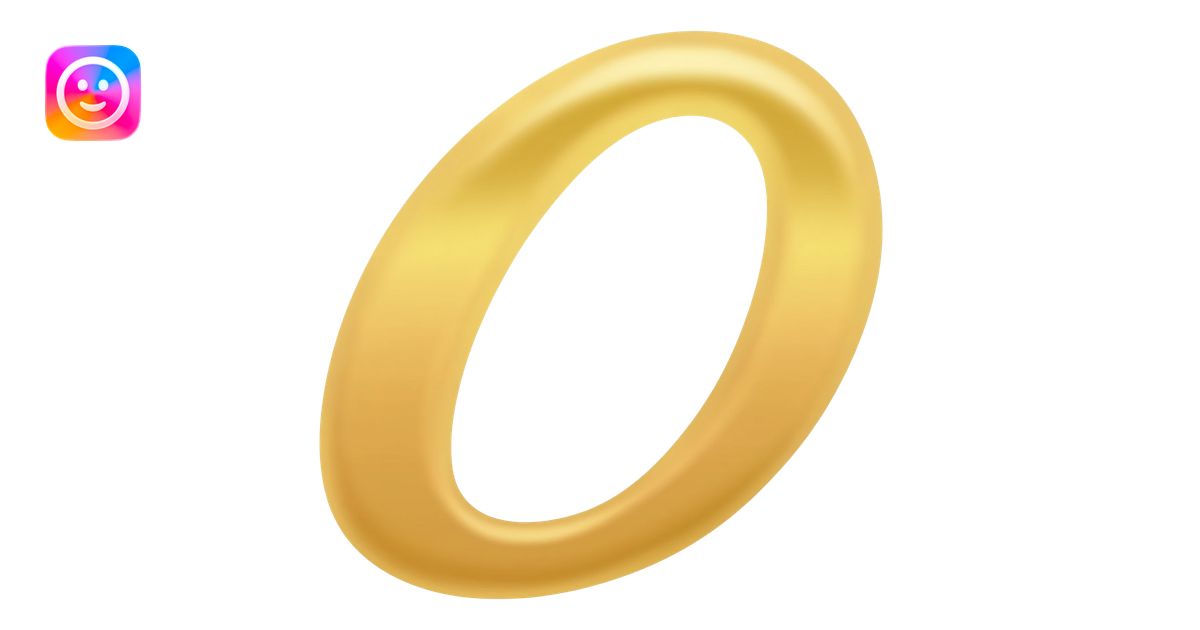 Gold cursive letter O emoji | AI Emoji Generator