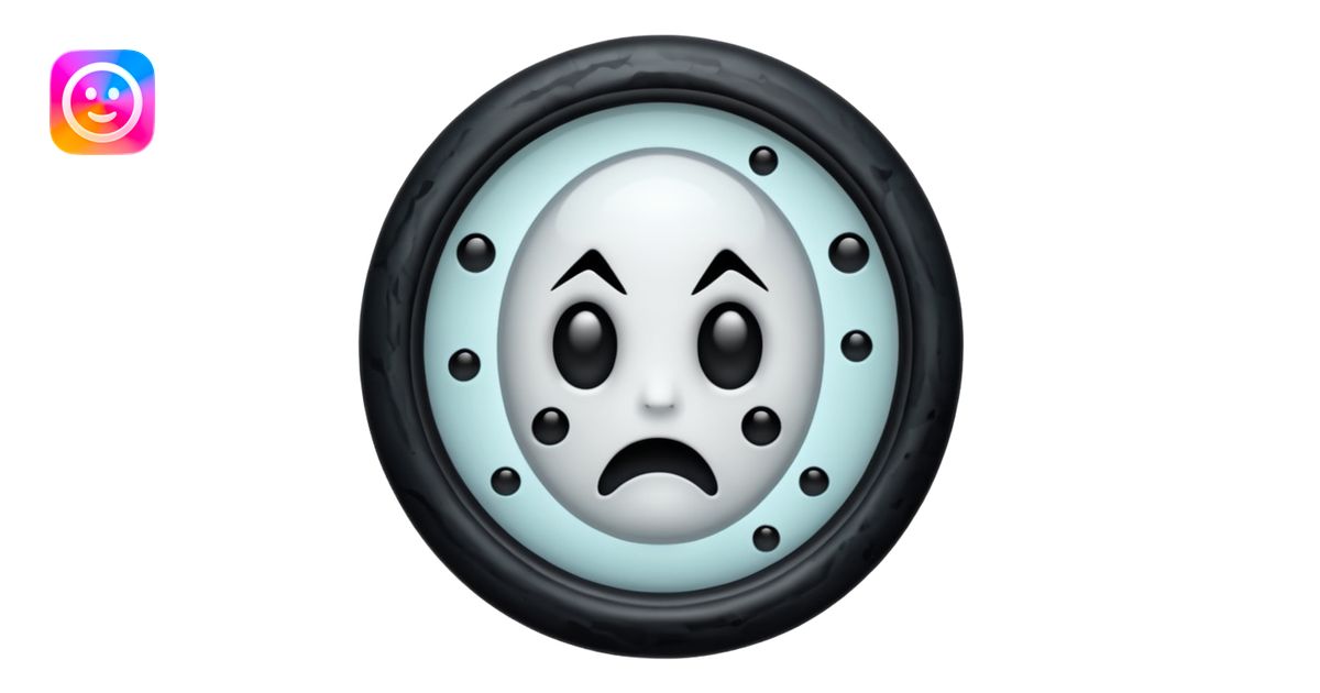 Haunted Mirror with some black dots on it emoji | AI Emoji Generator