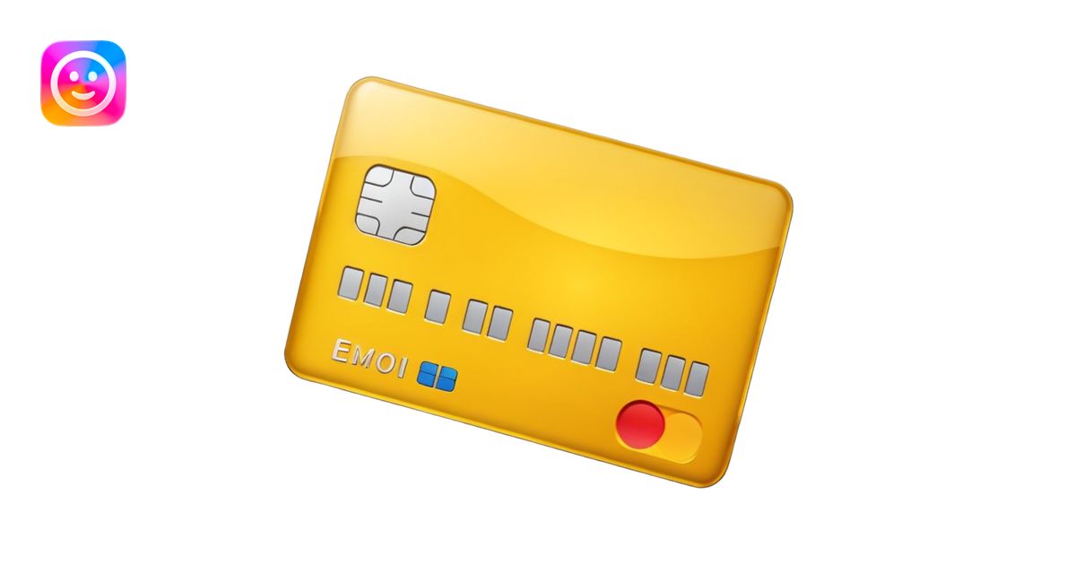 Debit card in yellow colour emoji emoji | AI Emoji Generator