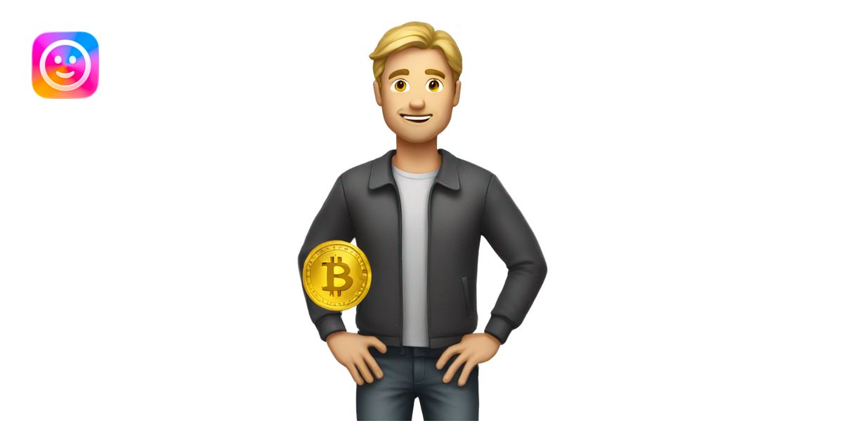 man with bitcoin emoji | AI Emoji Generator