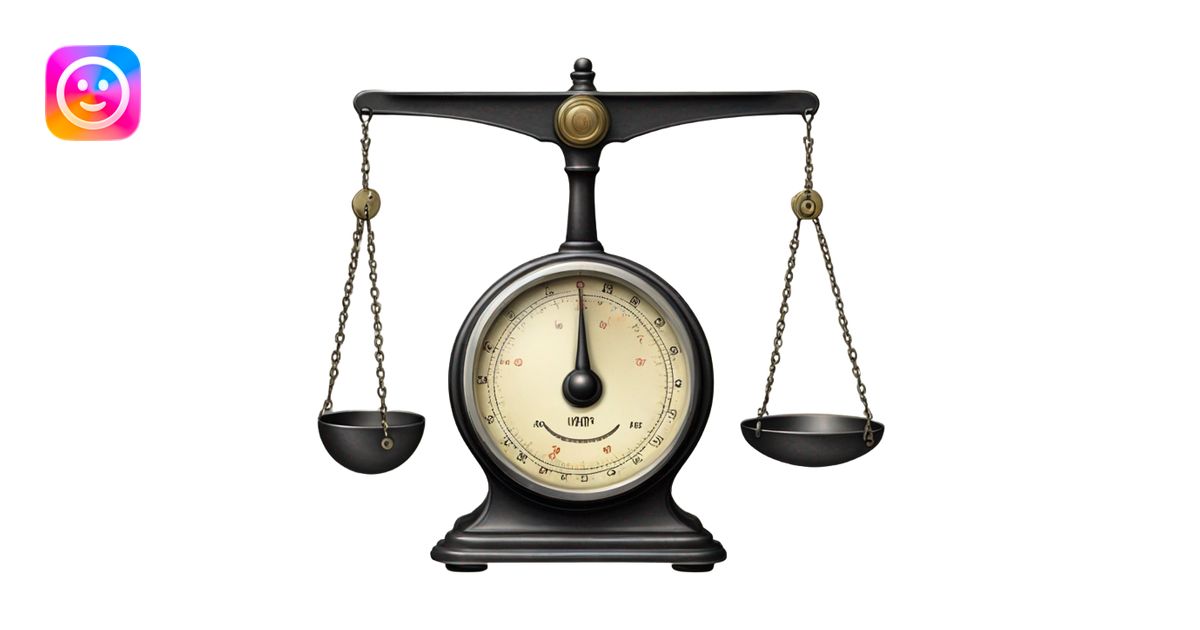old fashioned scale weight emoji | AI Emoji Generator