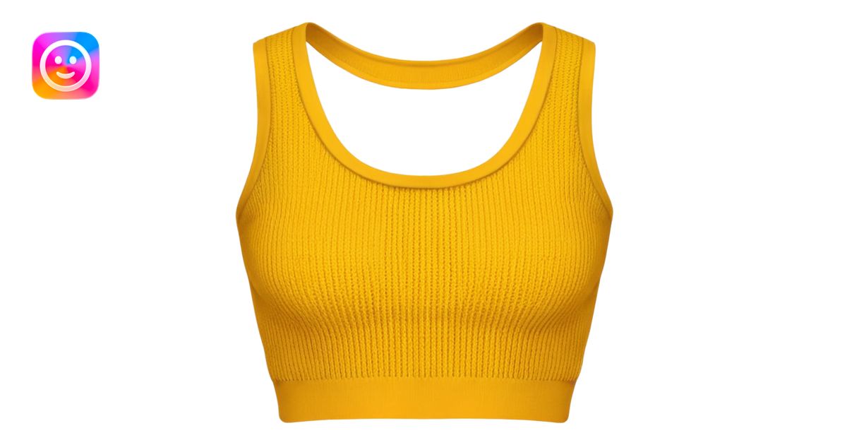 golden yellow crop top. emoji | AI Emoji Generator