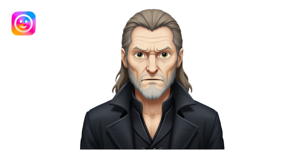 Fenrir Greyback in harry potter, black open chest coat emoji | AI Emoji ...