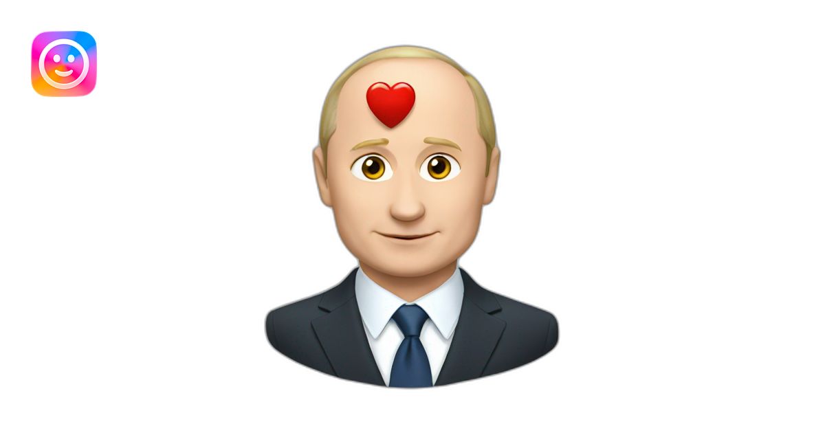 Putin showing a heart emoji | AI Emoji Generator