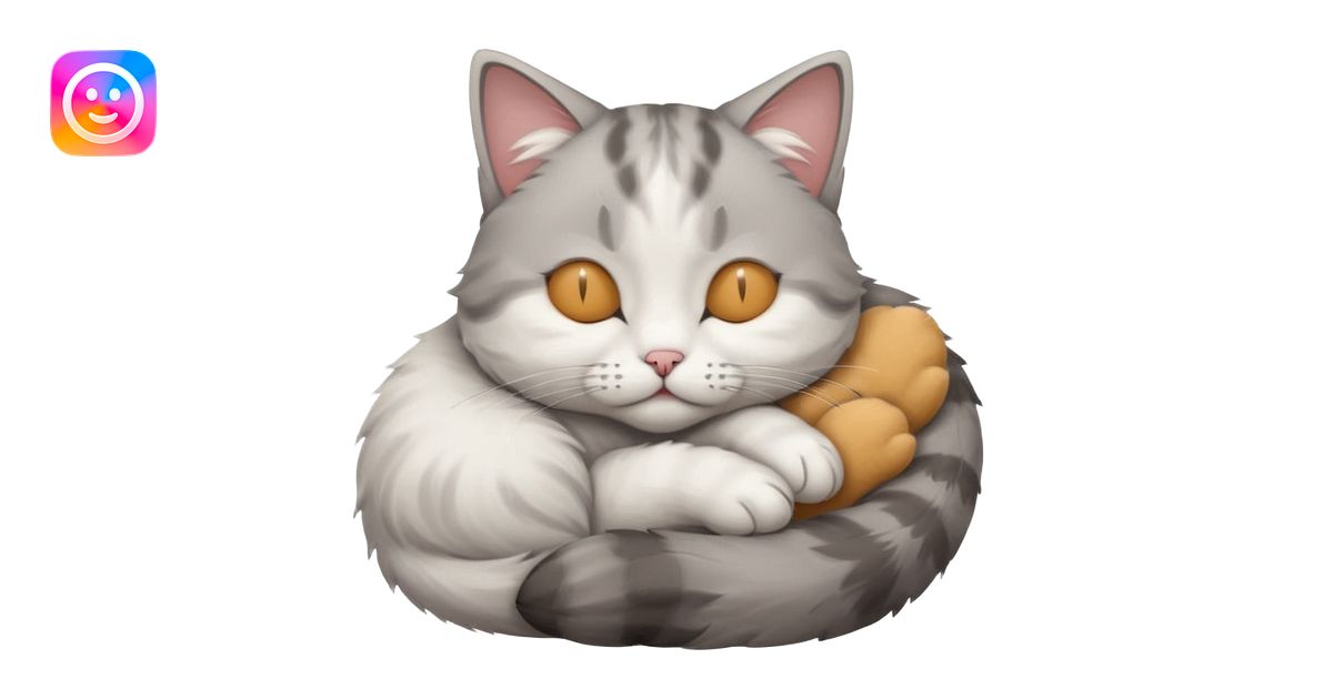 grey and white small cat with its eyes closed lying down with its paw ...