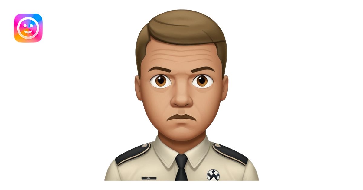 Mbappé mixed with Adolf Hitler emoji | AI Emoji Generator