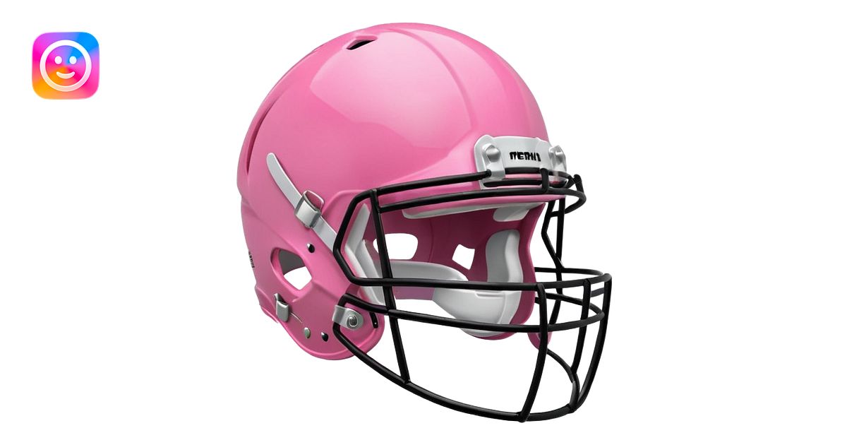Pink football helmet emoji | AI Emoji Generator