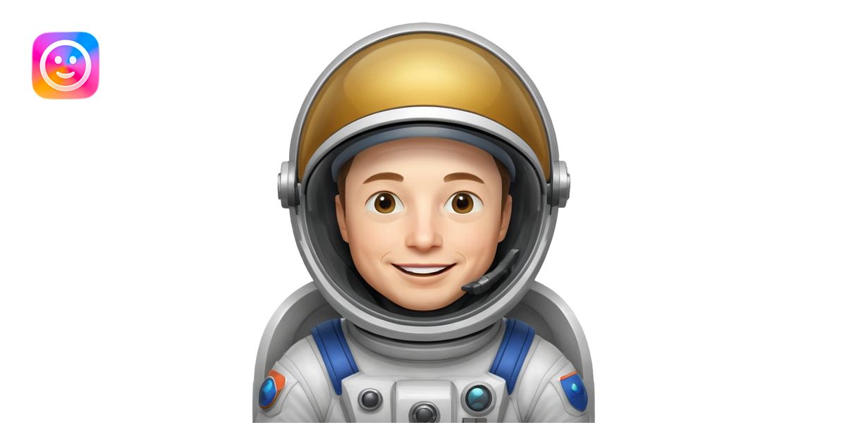 Elon Musk in the space Funny emoji | AI Emoji Generator