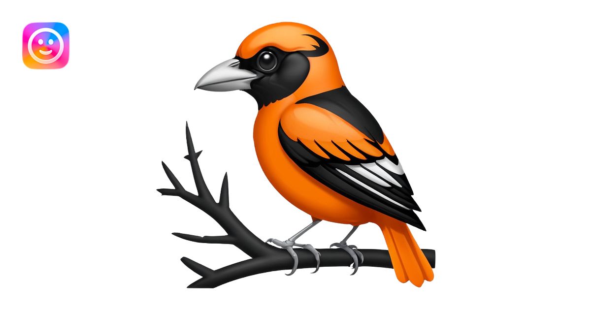 Baltimore Oriole and Baltimore Raven logos emoji | AI Emoji Generator