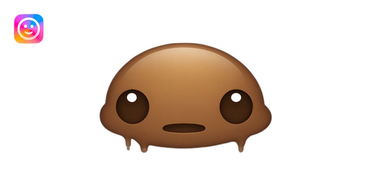 Shy Brown puddle emoji | AI Emoji Generator