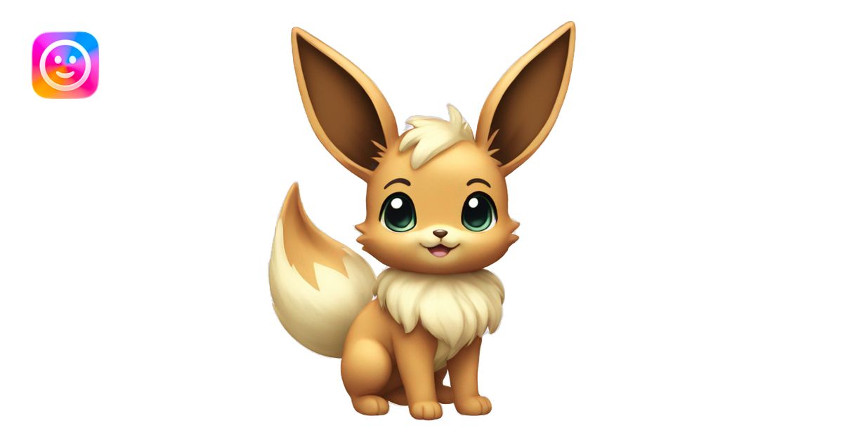 Kawaii Shiny Pastel Eevee Full Body emoji | AI Emoji Generator