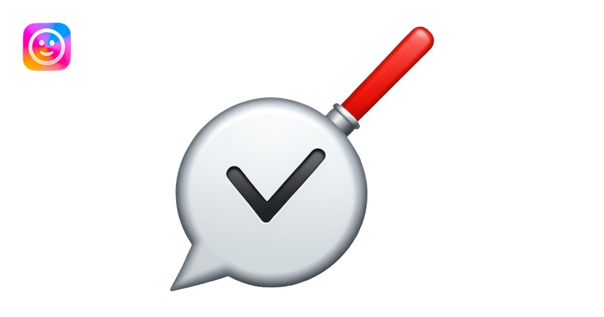 A tick sign with the background as blue emoji | AI Emoji Generator