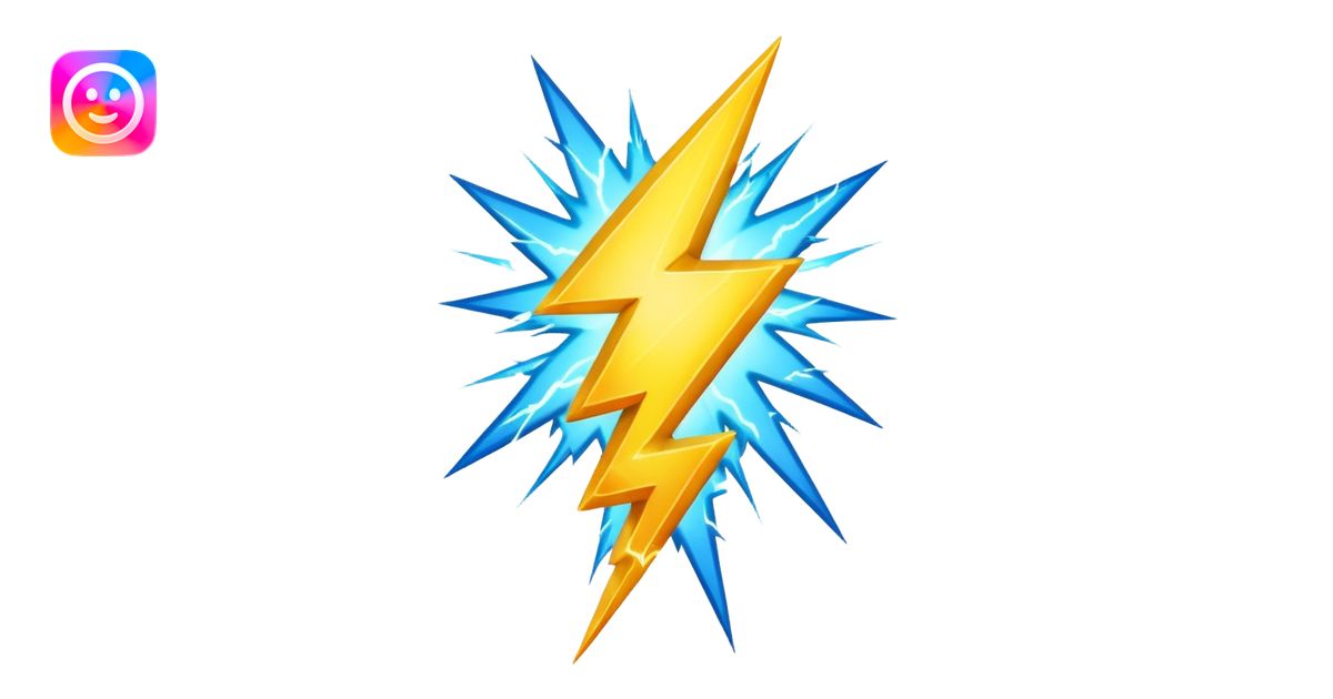 can with lightning bolt, vibrant colors emoji | AI Emoji Generator