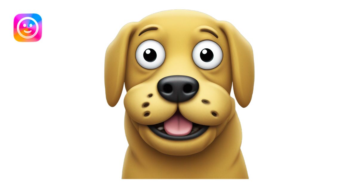 Jake the Dog from Adventure time being cheeky emoji | AI Emoji Generator