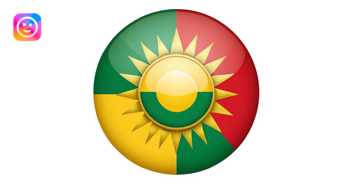 Kurdish flag with this modèle of flag 🇬🇭 emoji | AI Emoji Generator