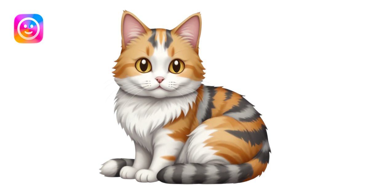 full body colourful light patched calico + white tabby cat cuddling a ...
