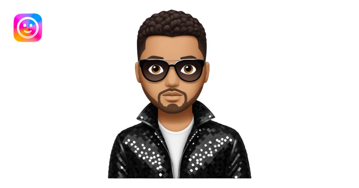 Al B. Sure, R&B Singer with dark brown hair, black sequin outfit emoji ...