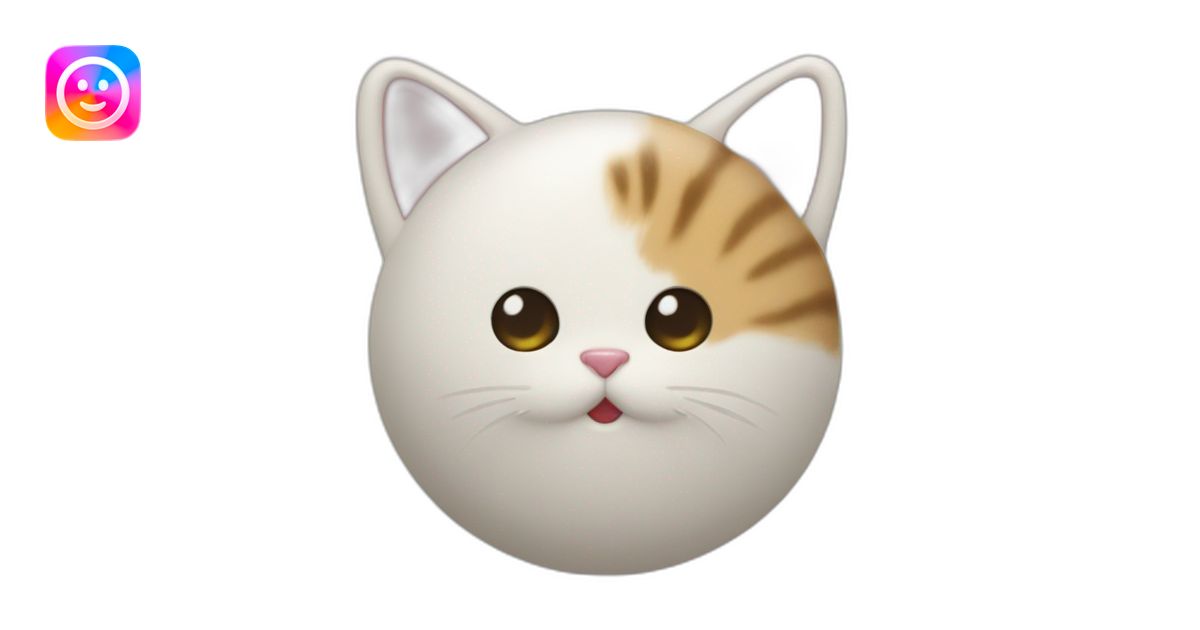 Mélange de chat et de mochi emoji | AI Emoji Generator