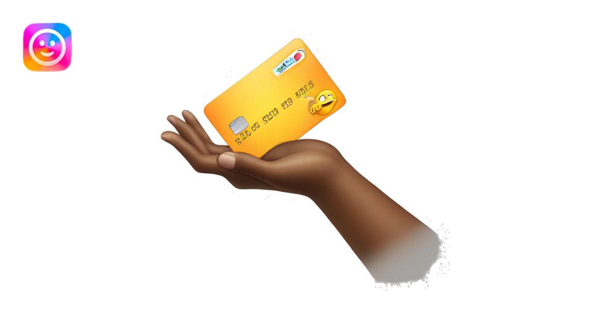Hand grabbing a credit card emoji | AI Emoji Generator