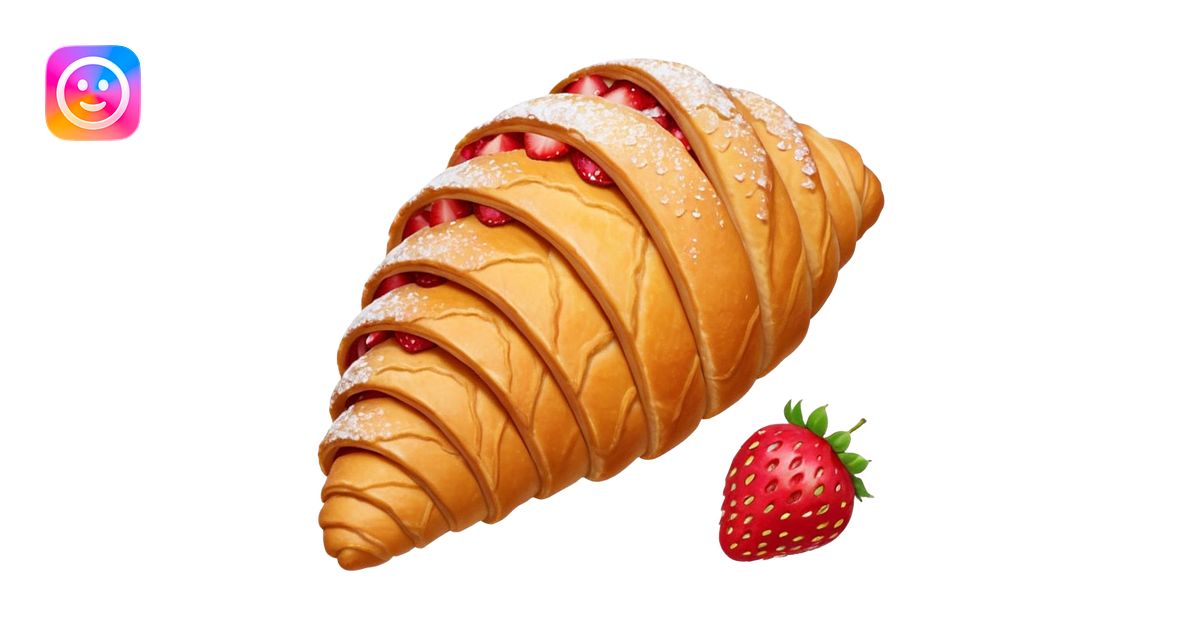 strawberry croissant emoji | AI Emoji Generator