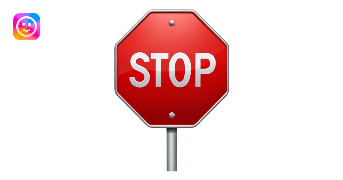 stop sign emoji | AI Emoji Generator