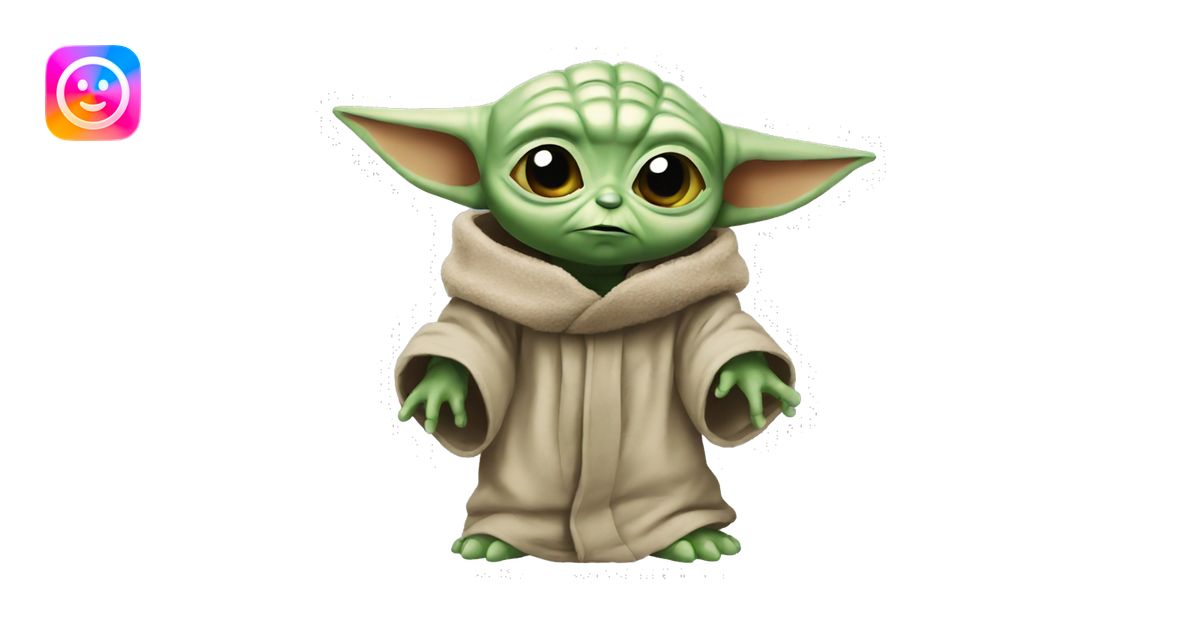angry baby yoda with hand emoji | AI Emoji Generator