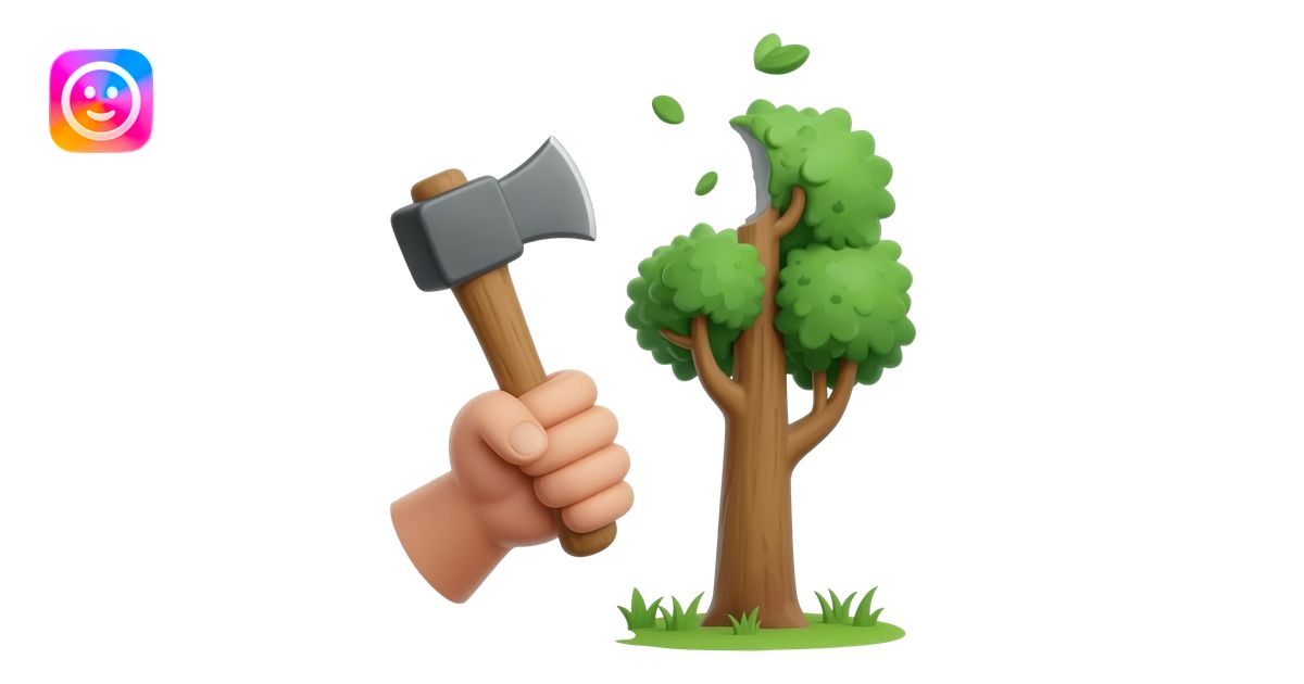 cutting down the trees emoji | AI Emoji Generator